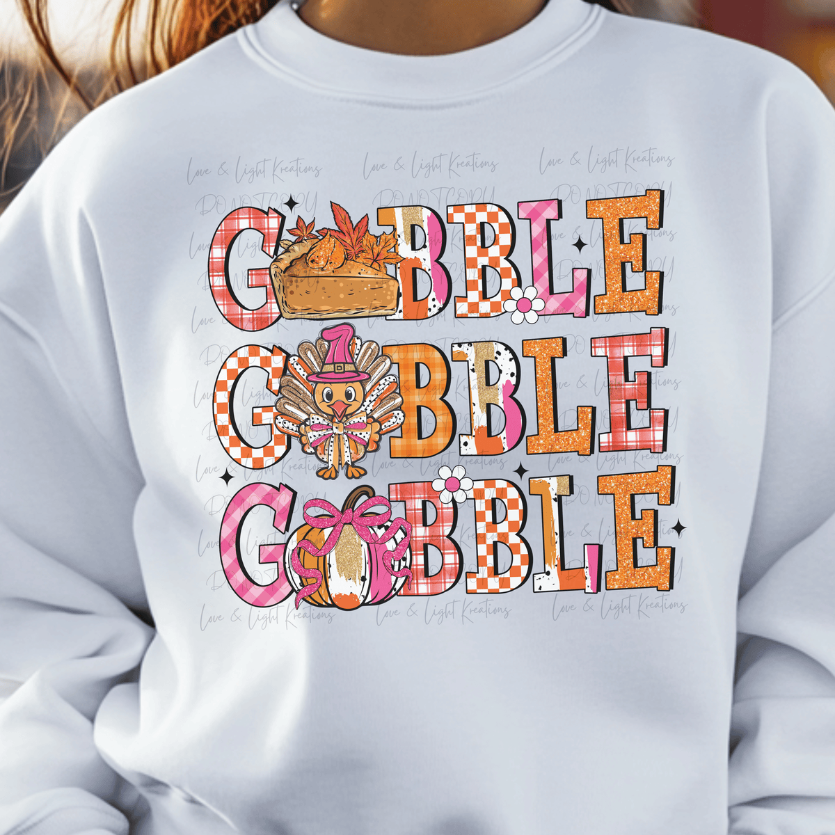 Pink and Orange Gobble, Gobble, Gobble – Love & Light Kreations